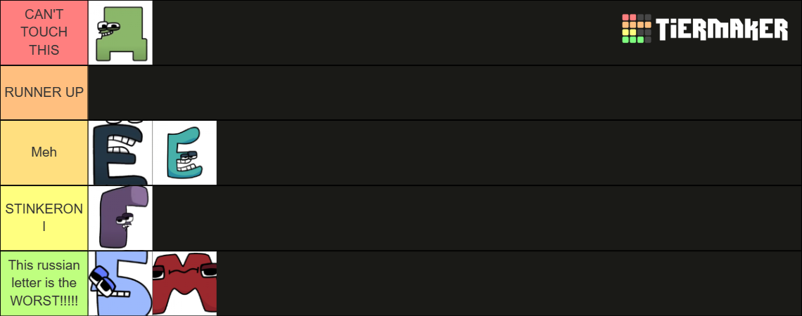 Original Russian Alphabet Lore Tier List (Community Rankings) - TierMaker