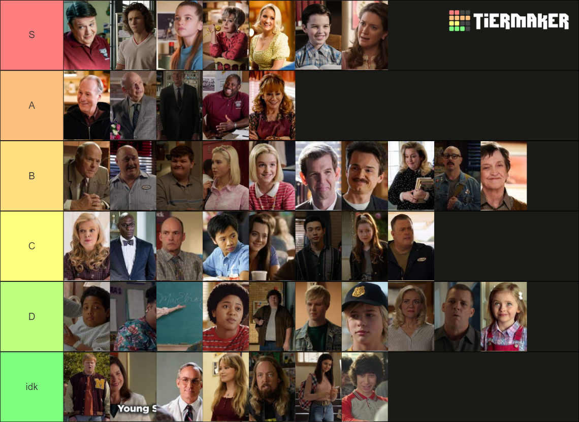 ALL young Sheldon characters (YOUNG SHELDON CAST) Tier List (Community ...
