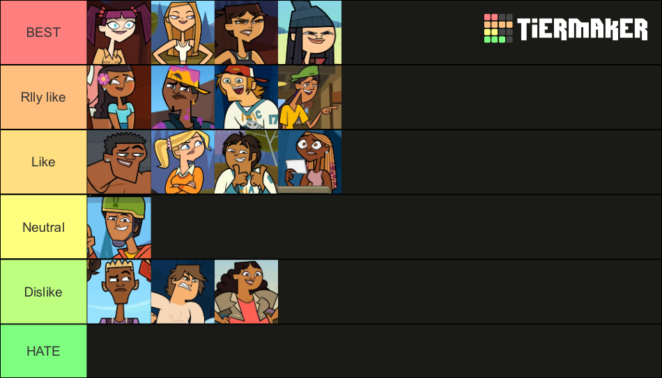 My way total drama reboot season 2 order Tier List (Community Rankings ...