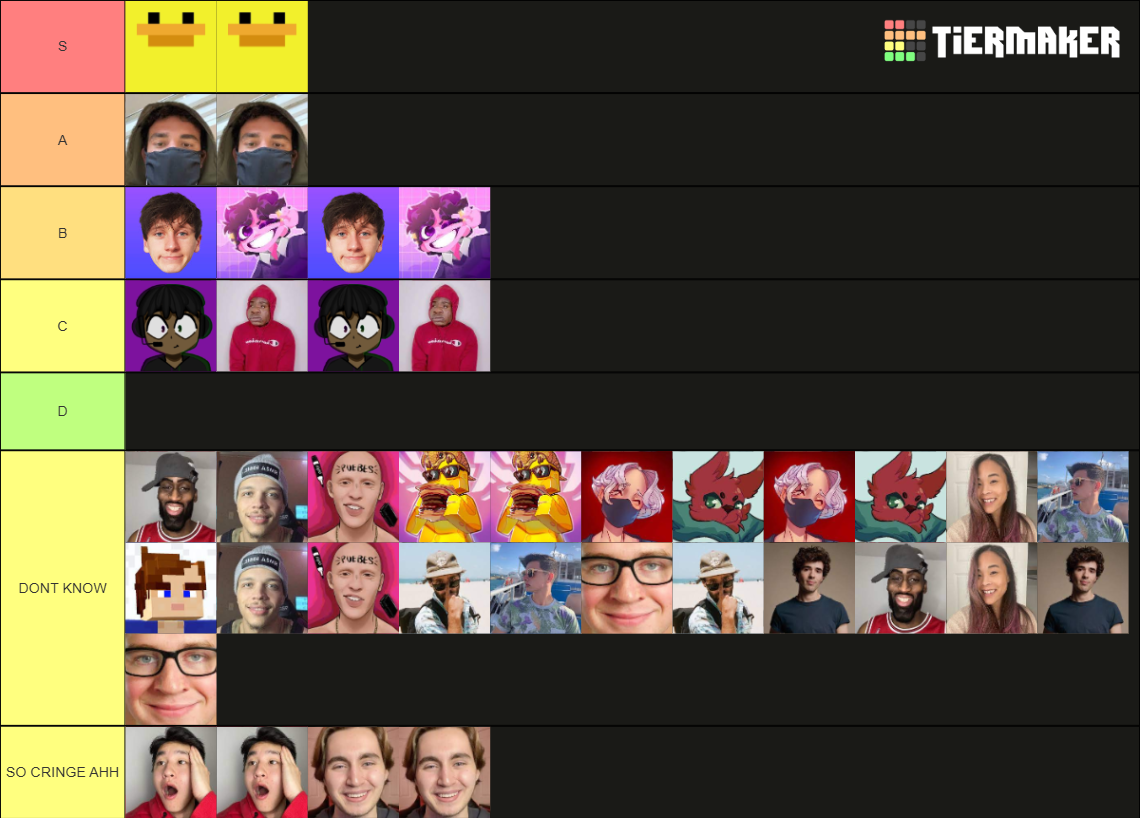 Youtube Shorts Creators Tier List (Community Rankings) - TierMaker