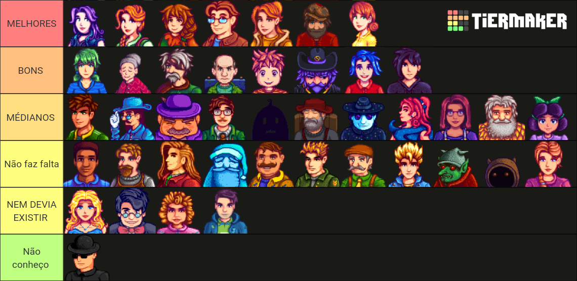 Stardew Valley Characters Tier List (Community Rankings) - TierMaker