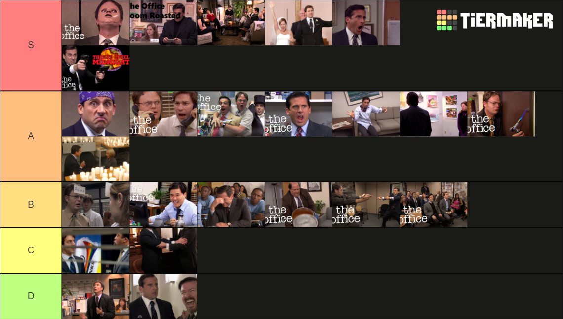 The Office most iconic moments Tier List (Community Rankings) - TierMaker
