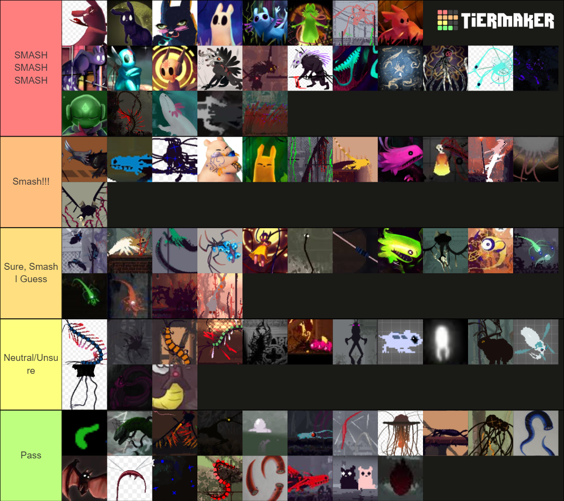 Rain World Smash or Pass (All Creatures) Tier List (Community Rankings ...
