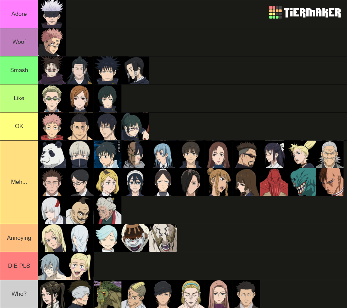 Jujutsu Kaisen Characters (Anime Only) - Shibuya Updated Tier List ...