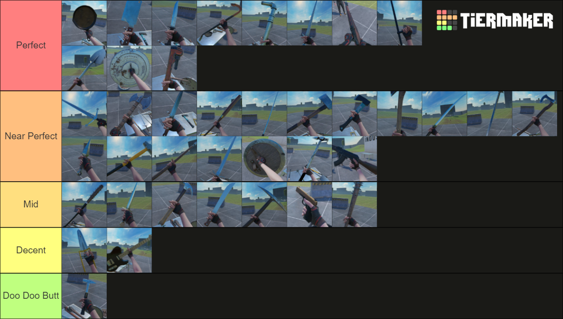 Bonelab Melee Weapons Tier List (Community Rankings) - TierMaker