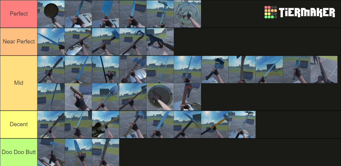 Bonelab Melee Weapons Tier List (Community Rankings) - TierMaker