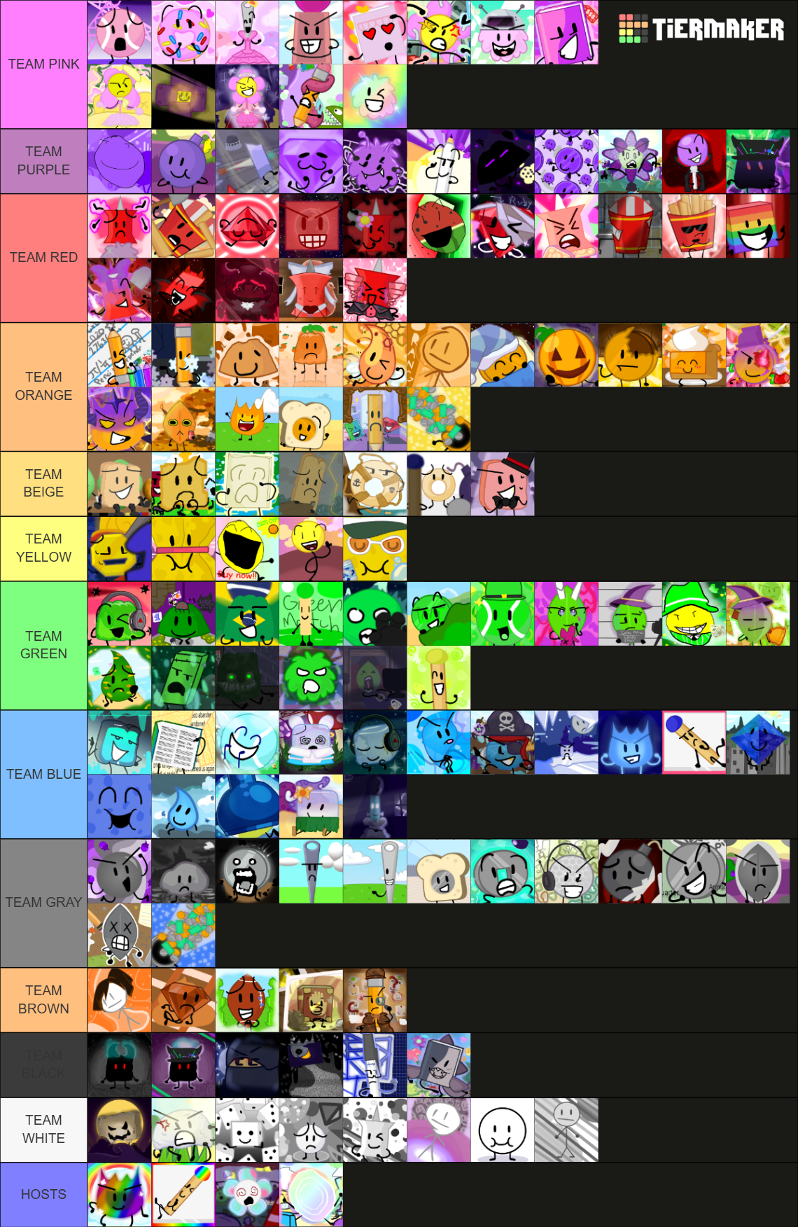 BFDIA Roblox Skins (Custom Icons!) Tier List (Community Rankings ...