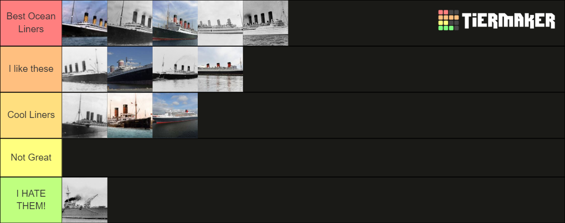 Ocean liner Tier List (Community Rankings) - TierMaker