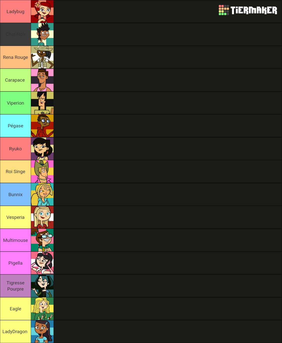 Total Drama Characters (+Fanmade and Reboot) Tier List (Community ...