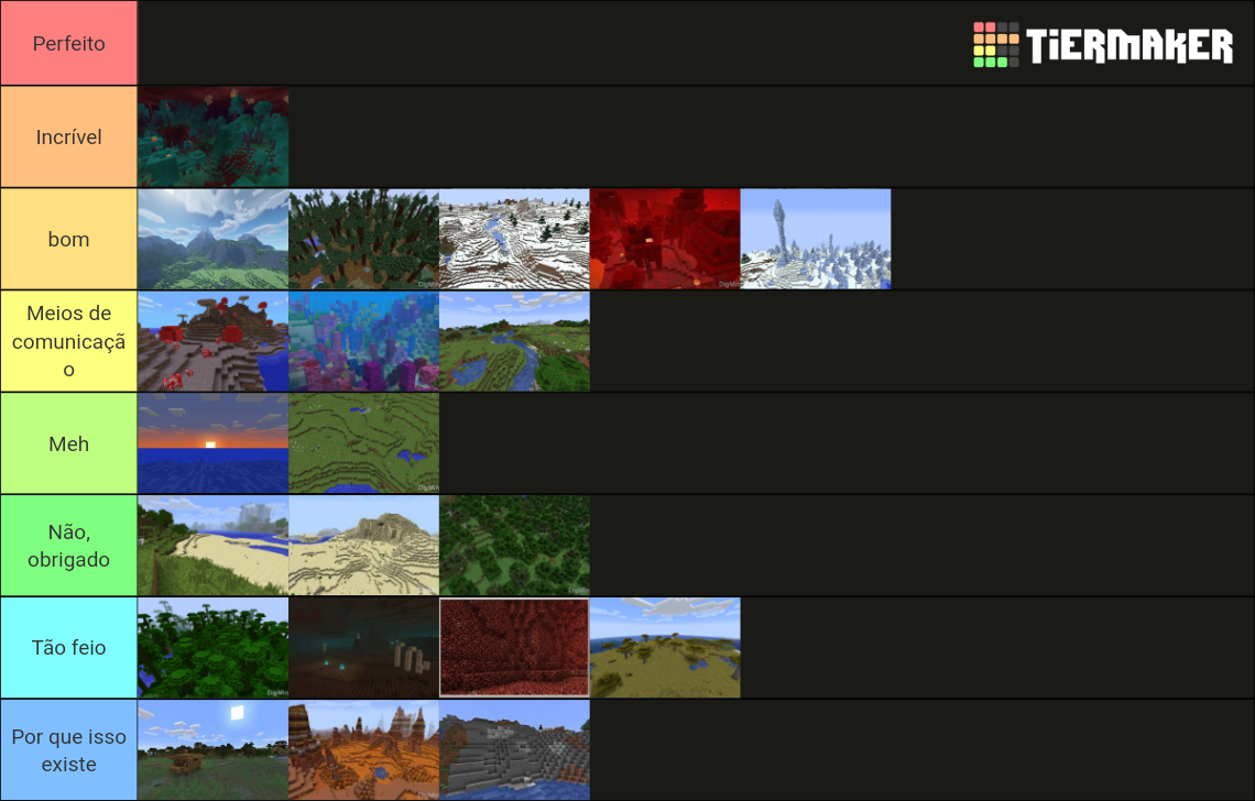 Minecraft Biome Ranking Tier List (Community Rankings) - TierMaker