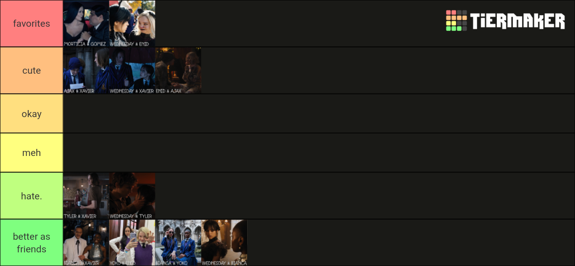 wednesday ships Tier List (Community Rankings) - TierMaker
