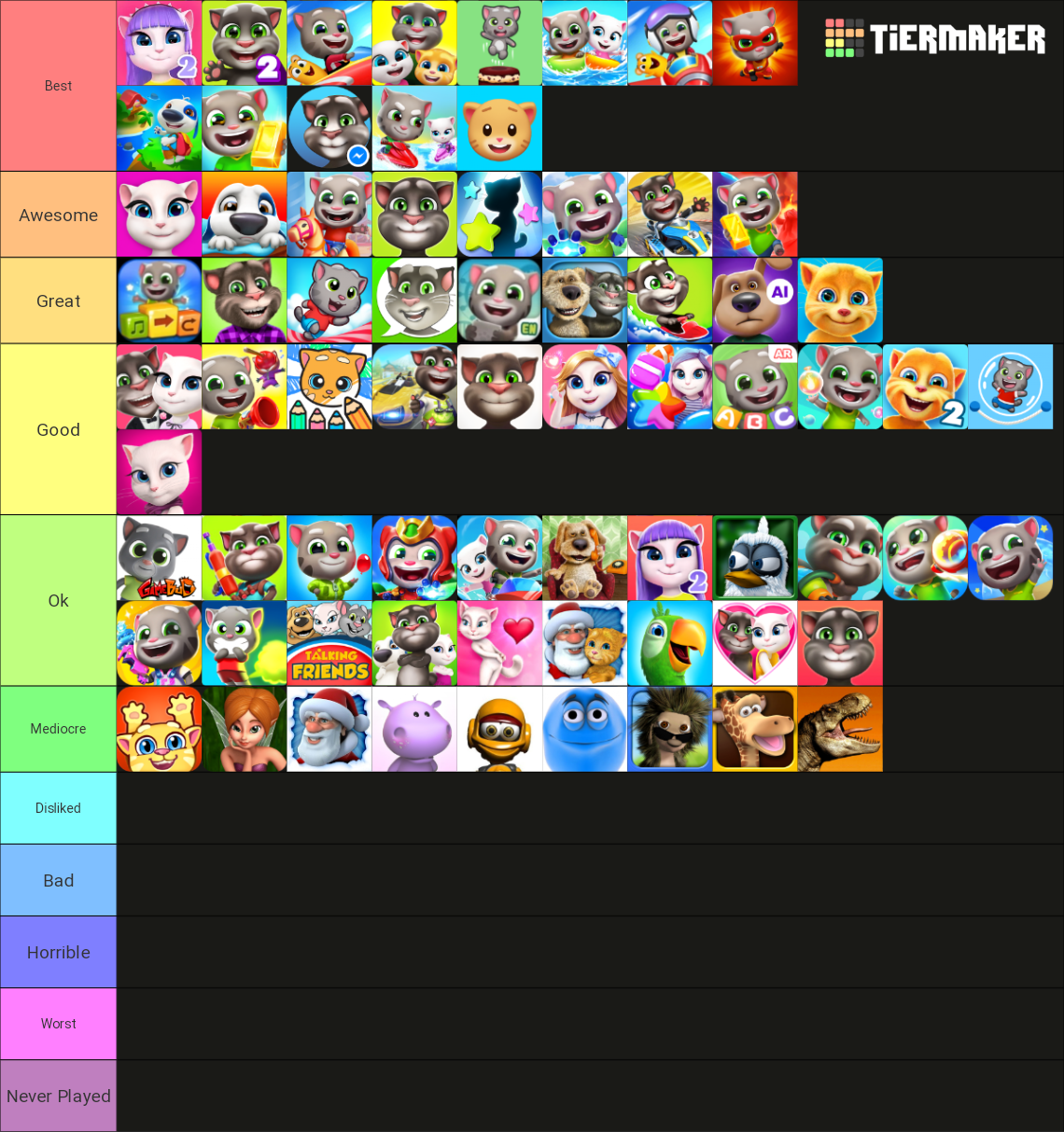 Talking Tom & Friends Franchise Apps Tier List (Community Rankings ...