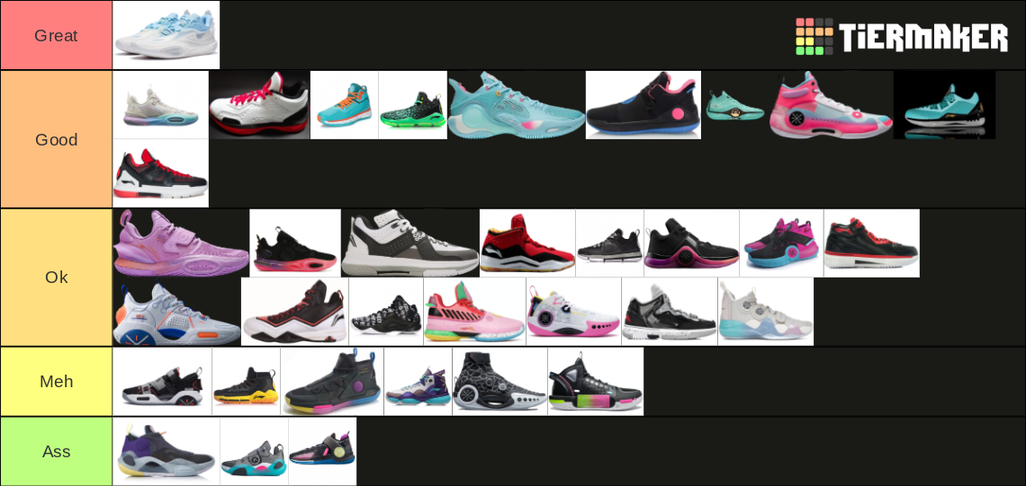 All Way of Wade signature shoes Tier List (Community Rankings) - TierMaker
