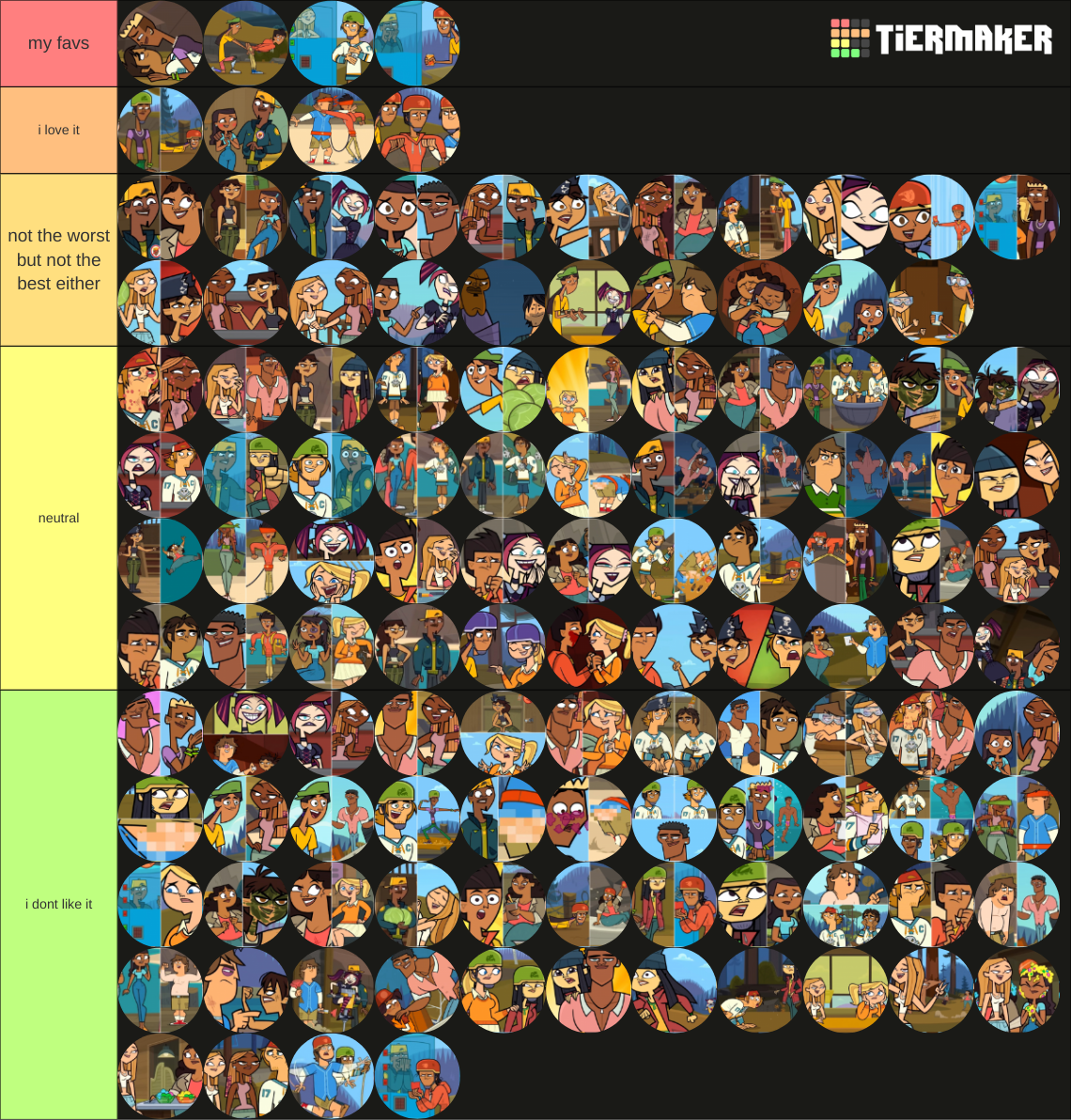 Total Drama Island 2023 (Reboot) Ships Tier List (Community Rankings) - TierMaker