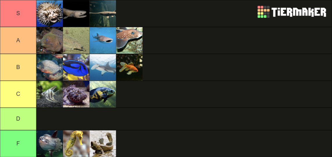 Fish Tier List (Community Rankings) - TierMaker