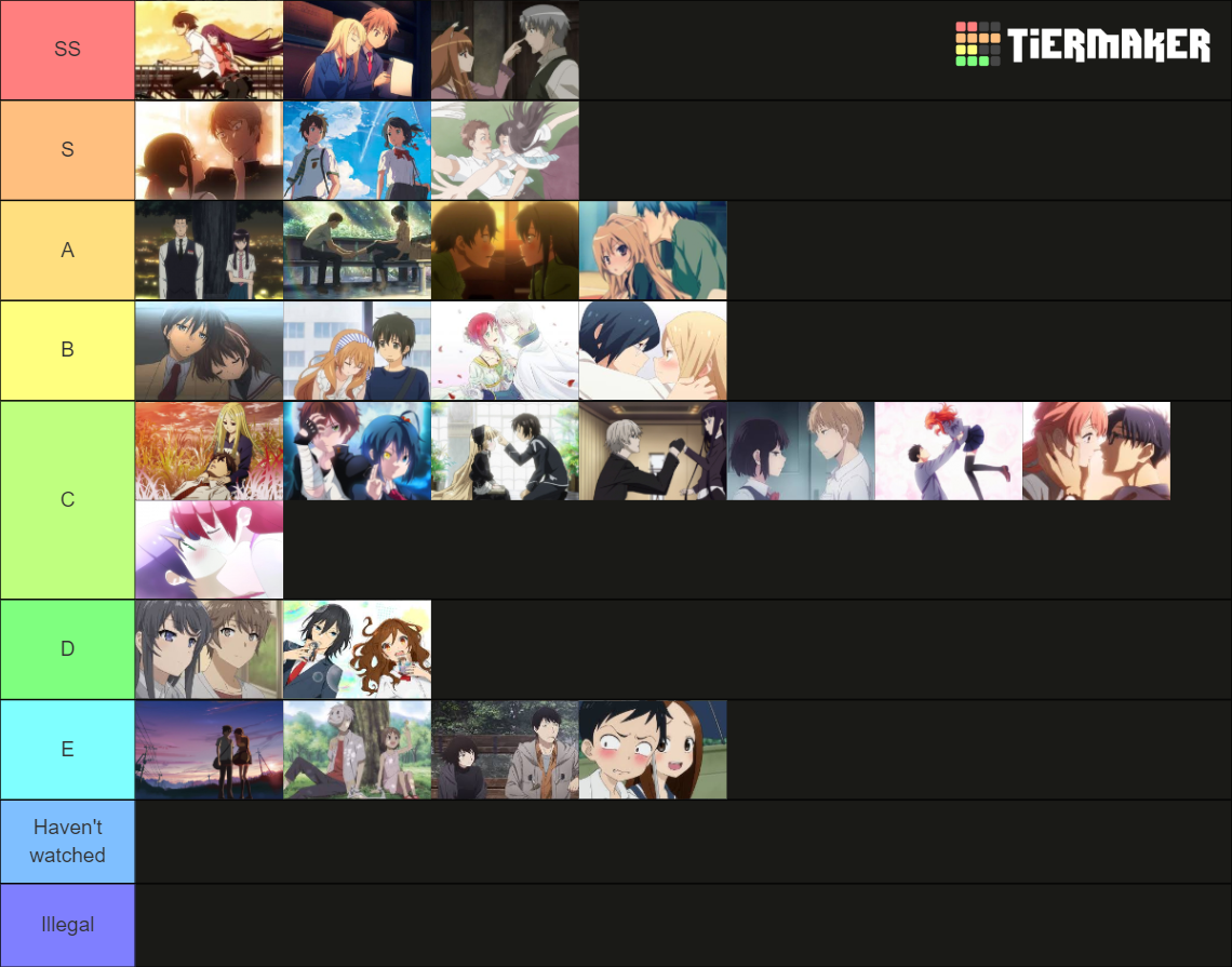 Best Romance Anime Tier List (Community Rankings) - TierMaker