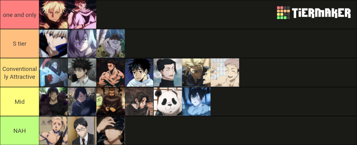 JJK men tierlist Tier List (Community Rankings) - TierMaker