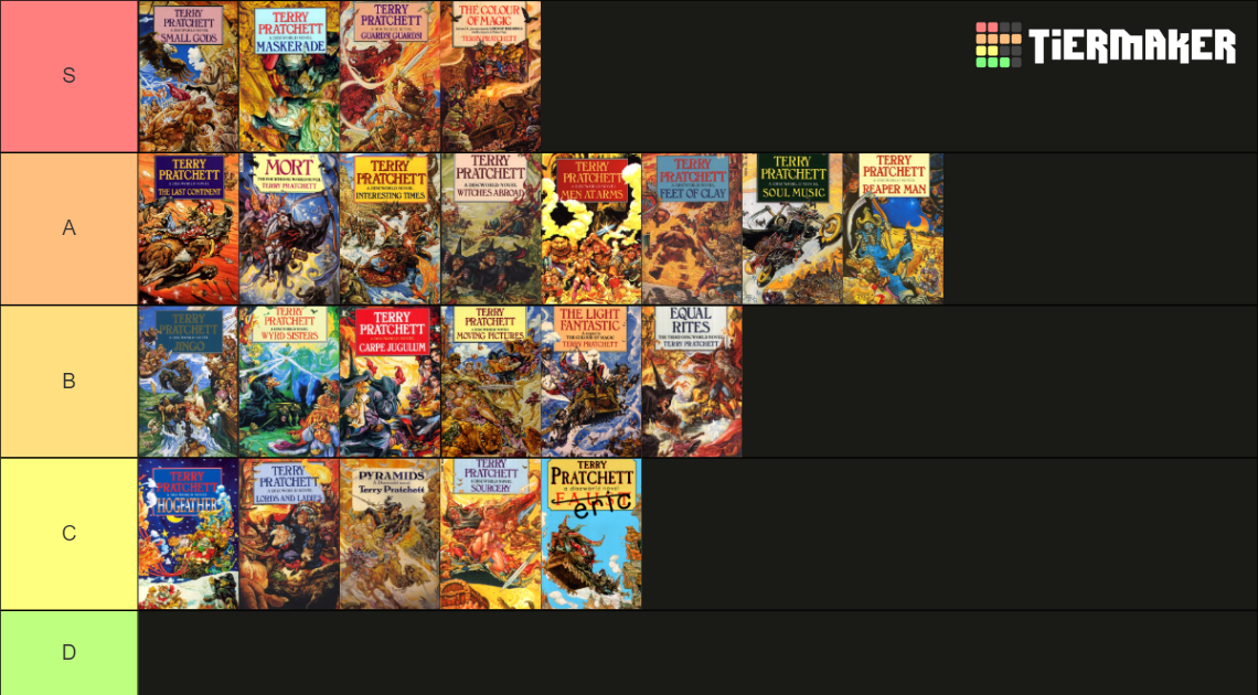 Discworld Books Tier List (Community Rankings) - TierMaker