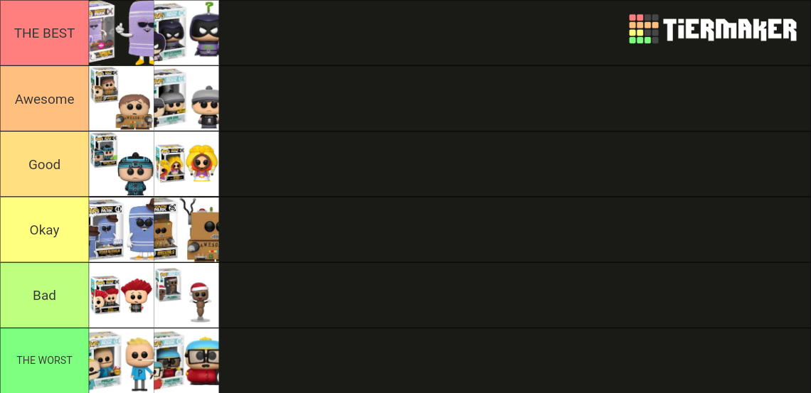South Park Funko Pops Tier List (Community Rankings) - TierMaker