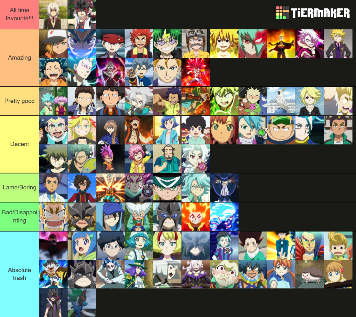 Ultimate Beyblade Burst character template Tier List (Community ...