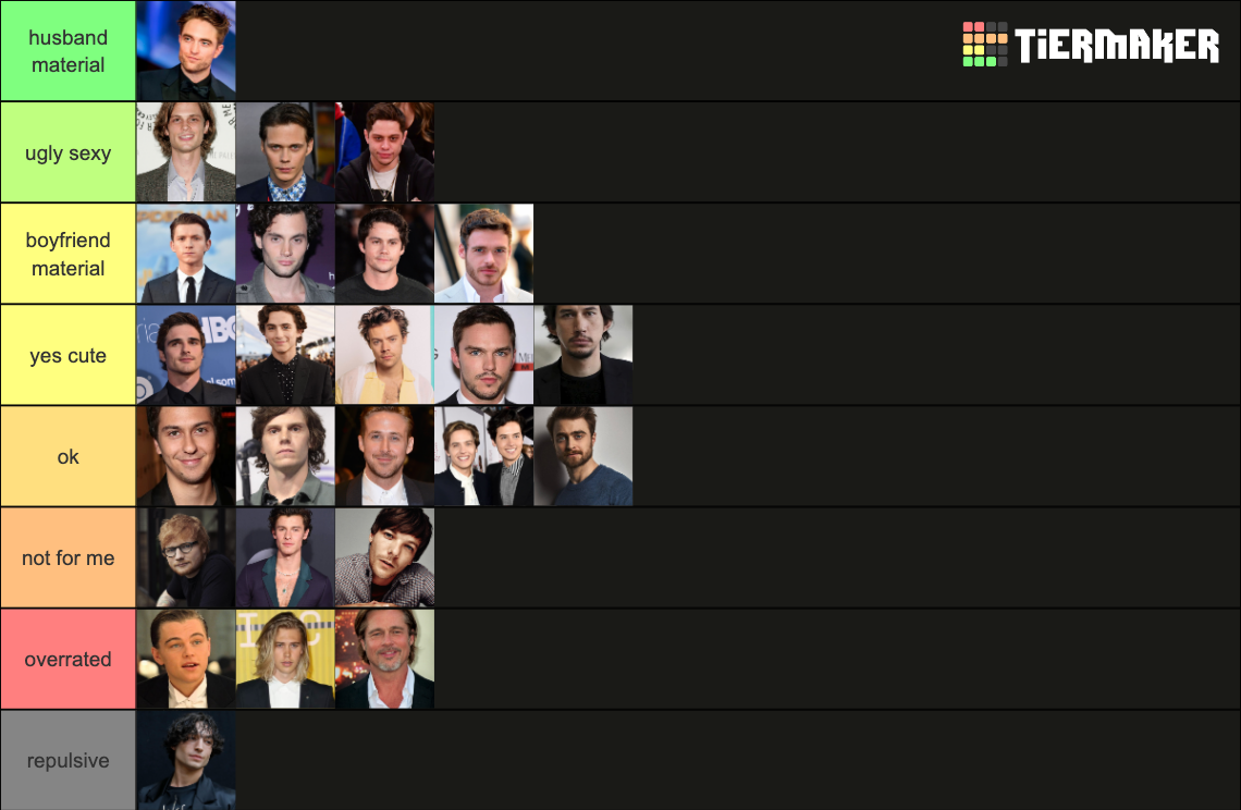 ranking white boys of the month Tier List (Community Rankings) - TierMaker