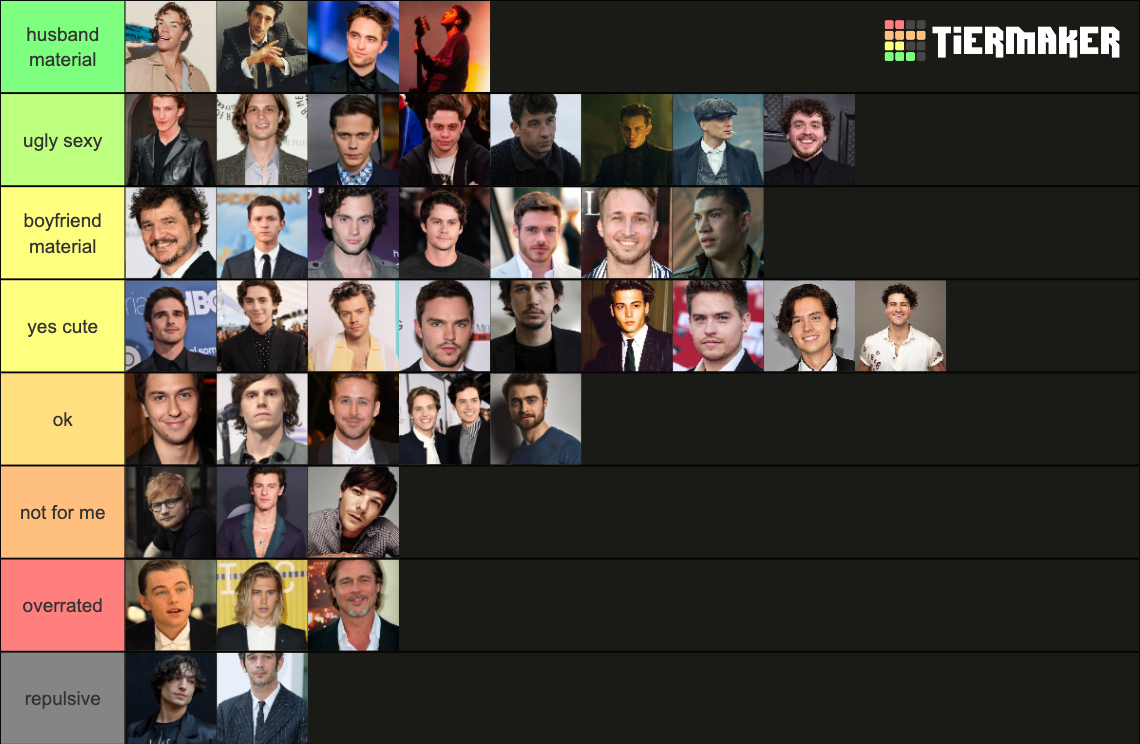 ranking white boys of the month Tier List (Community Rankings) - TierMaker