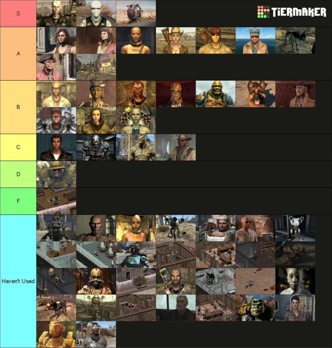 Fallout Companions Tier List (Community Rankings) - TierMaker