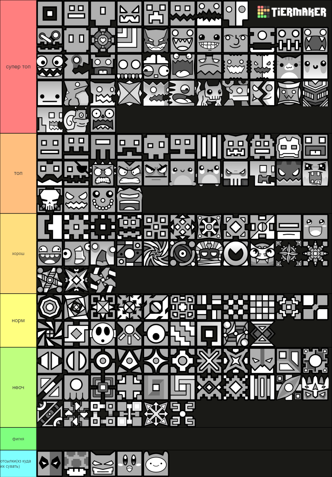 Geometry Dash All Icons Tier List (Community Rankings) - TierMaker