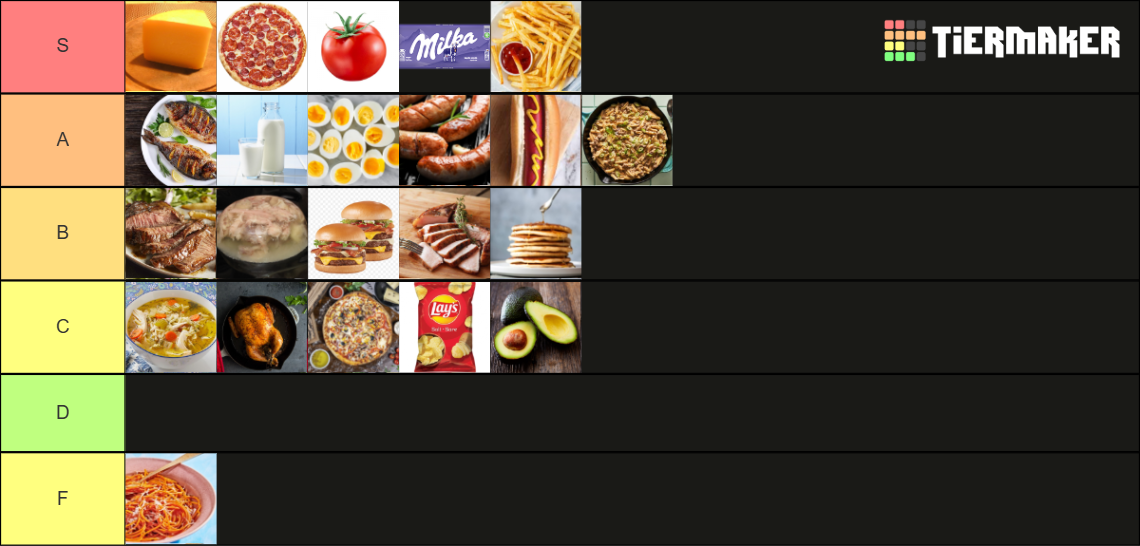 Random food Tier List (Community Rankings) - TierMaker
