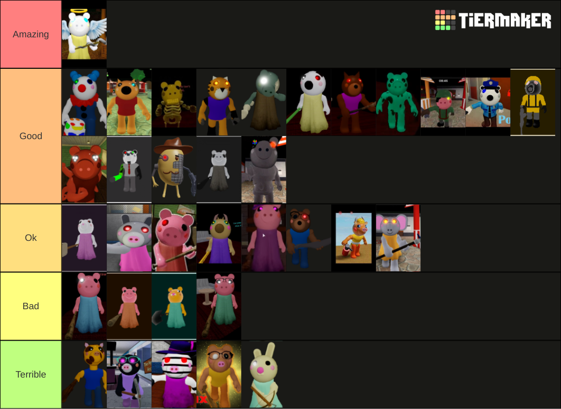 Roblox Piggy All Skins Tier List (Community Rankings) - TierMaker