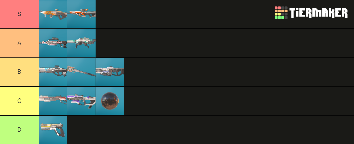 Splitgate weapons Tier List (Community Rankings) - TierMaker