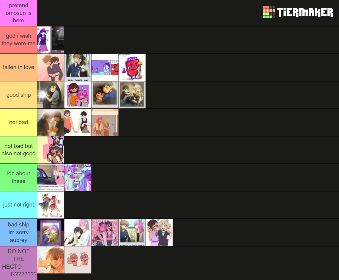omori ships Tier List (Community Rankings) - TierMaker