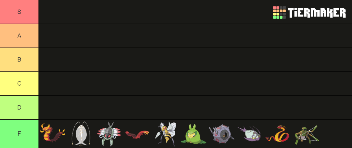 Every Bug Type Pokémon Tier List (Community Rankings) - TierMaker
