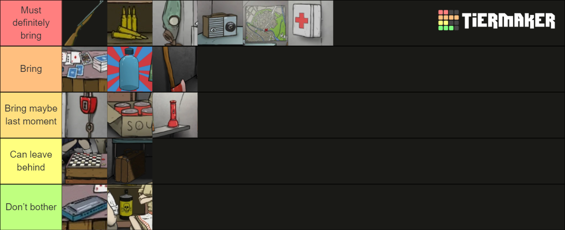 60 seconds items Tier List (Community Rankings) - TierMaker