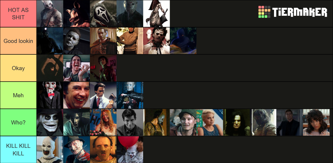SLASHER SLASHER SLASHER Tier List (Community Rankings) - TierMaker