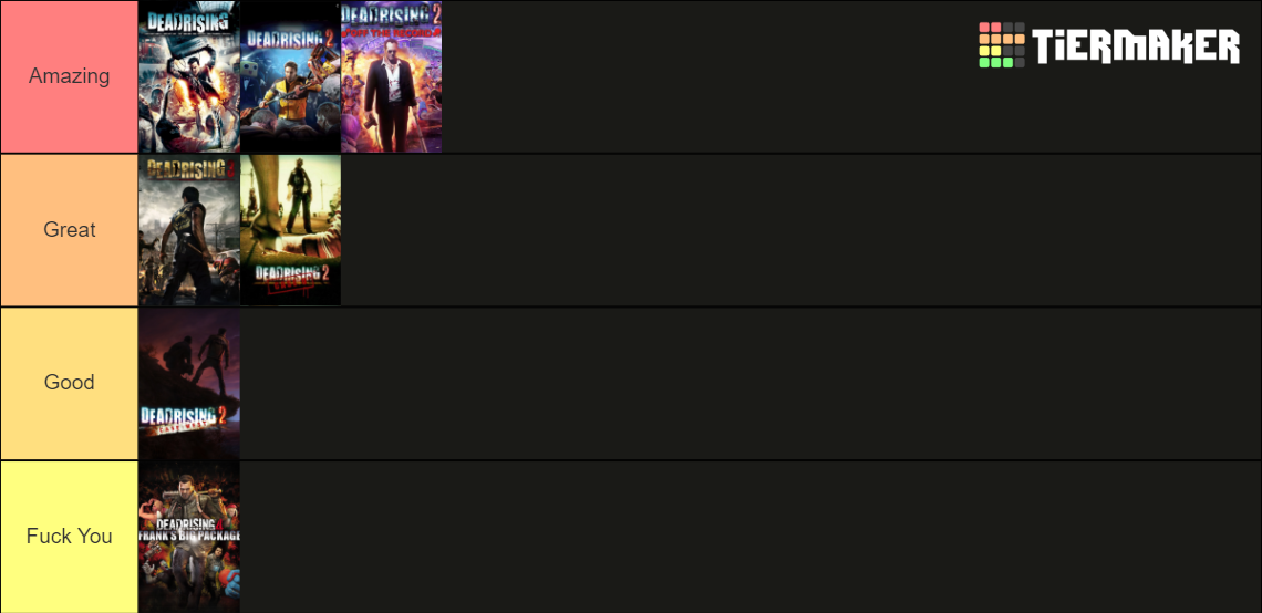 Ranking All Dead Rising Video Games Tier List (Community Rankings ...