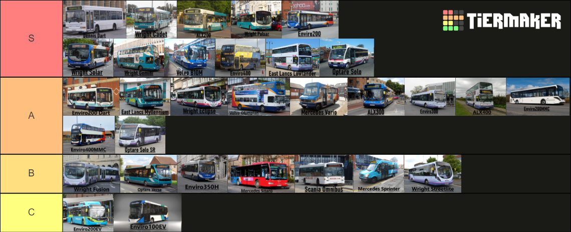 Definitive UK Bus Tier List (Community Rankings) - TierMaker