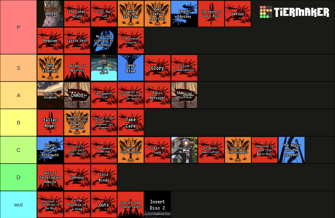ULTRAKILL OST (P-2 Included) Tier List (Community Rankings) - TierMaker