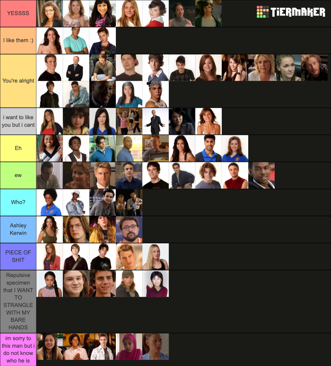 A Comprehensive Ranking of Degrassi Characters - TNG+NC Tier List ...