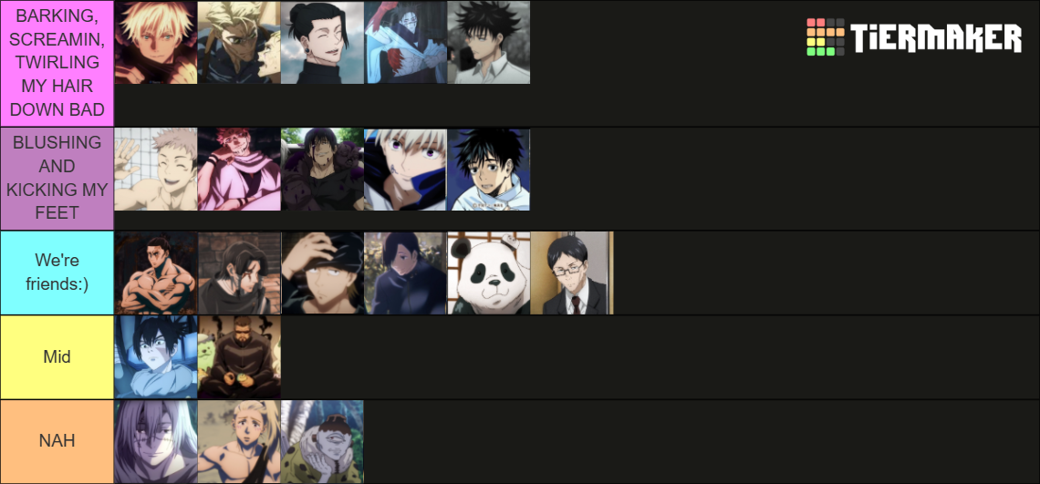 JJK men tierlist Tier List (Community Rankings) - TierMaker