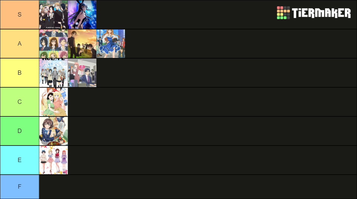 Romcom Anime Tier List (Community Rankings) - TierMaker