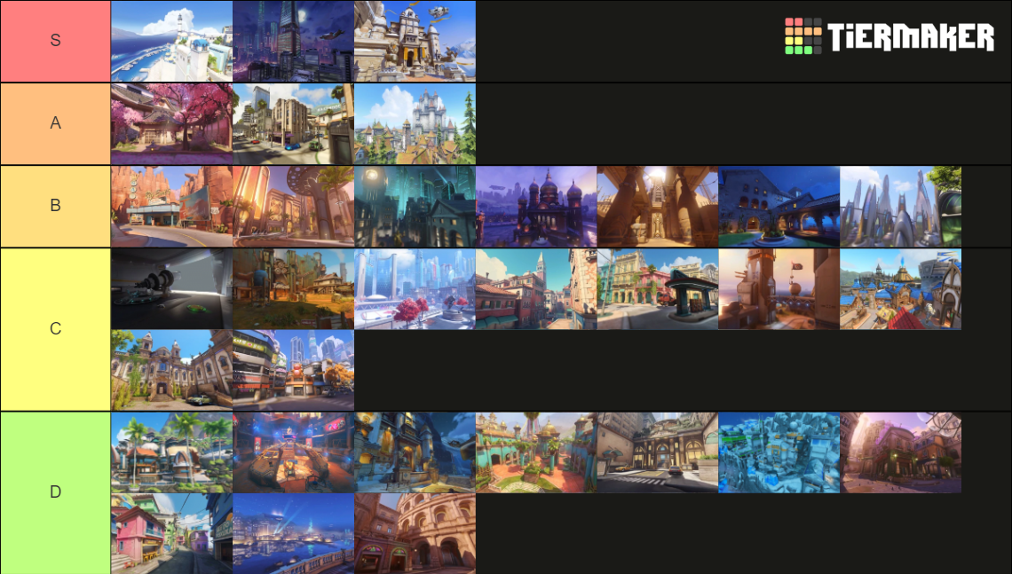 Overwatch Maps (With Samoa) Tier List (Community Rankings) - TierMaker