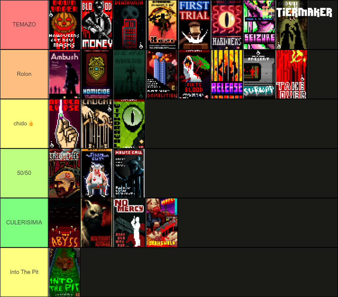 Hotline Miami 2 Chapters Tier List (Community Rankings) - TierMaker