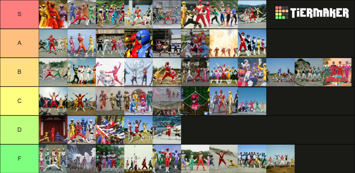 Super Sentai Openings Tier List (Community Rankings) - TierMaker