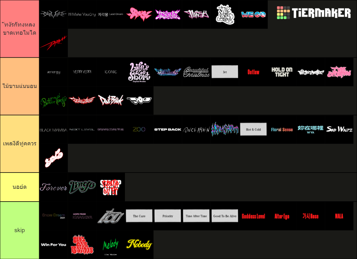 aespa Full Discography Tier List (Community Rankings) - TierMaker