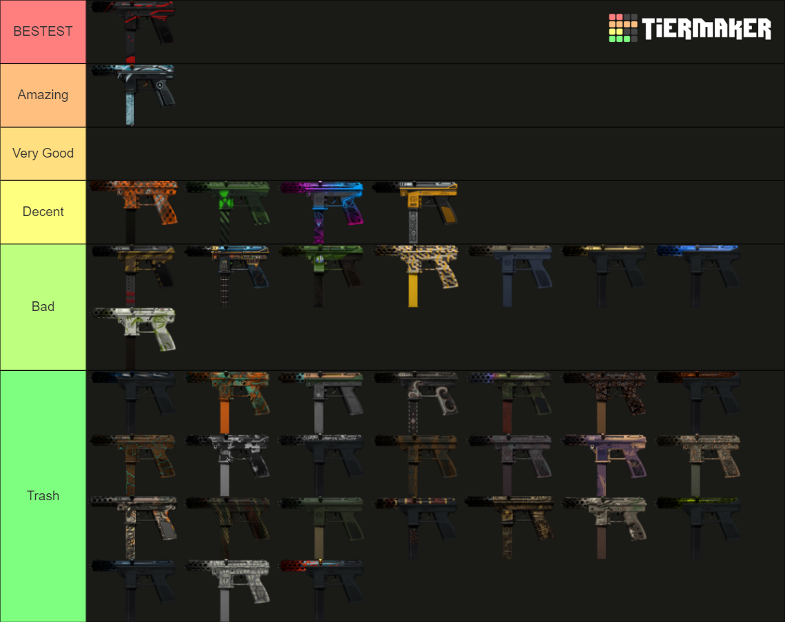 Tec-9 Skins Ranked Tier List (Community Rankings) - TierMaker