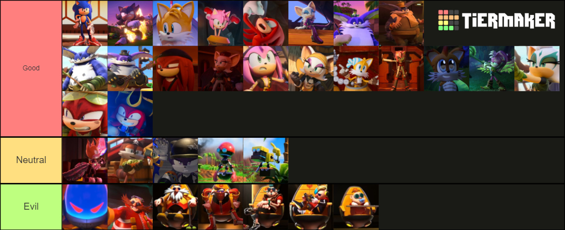 Sonic Prime Tier List (Community Rankings) - TierMaker