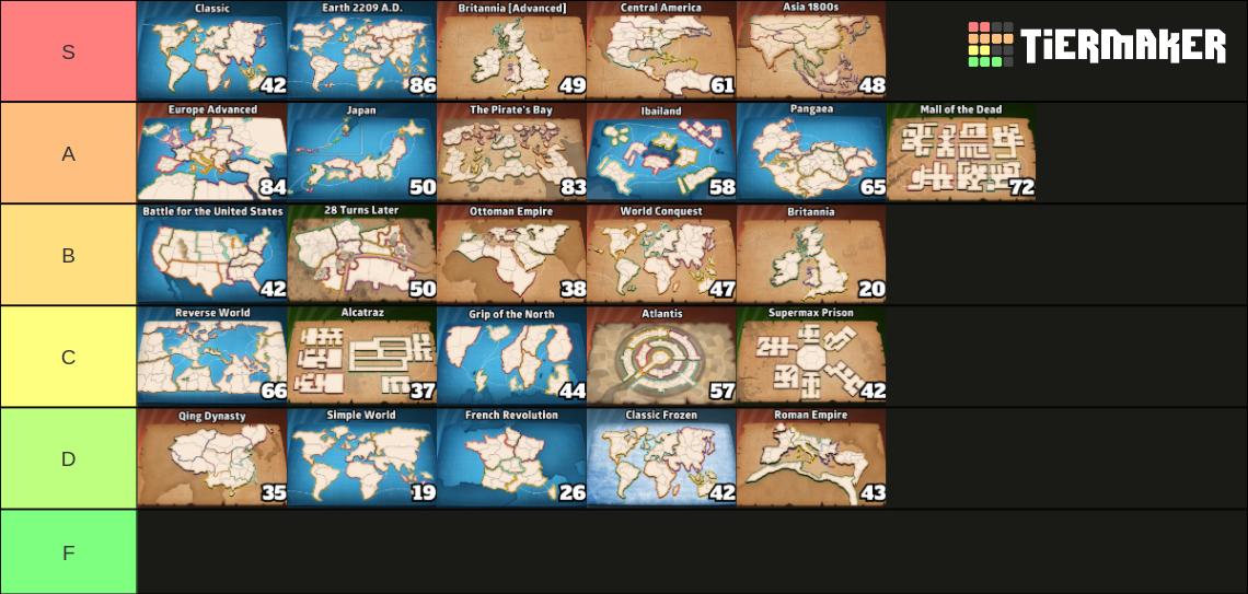 RISK: Global Domination Maps Tier List (Community Rankings) - TierMaker
