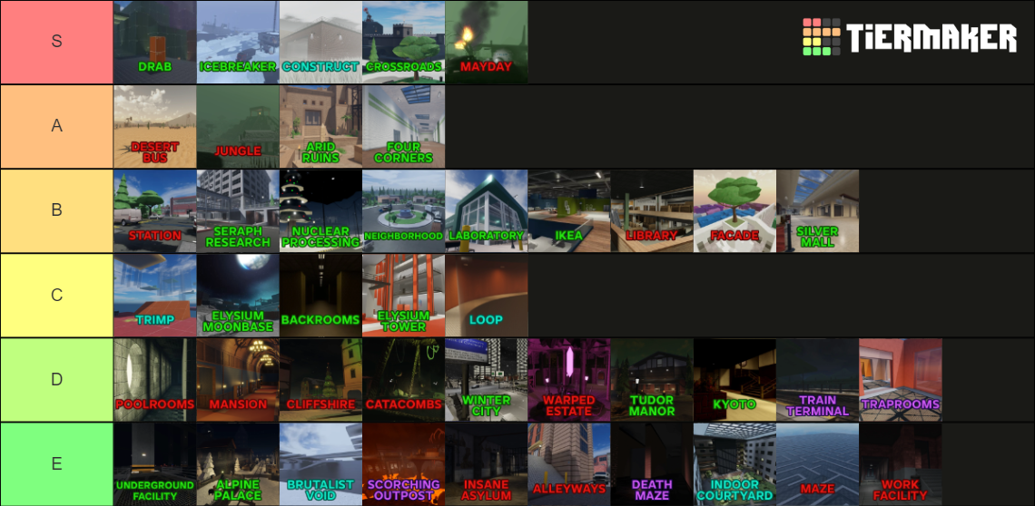 Evade - All Maps (March 2024) Tier List (Community Rankings) - TierMaker