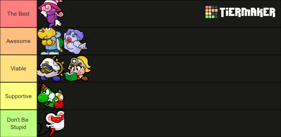 Best Paper Mario TTYD Partners Tier List (Community Rankings) - TierMaker